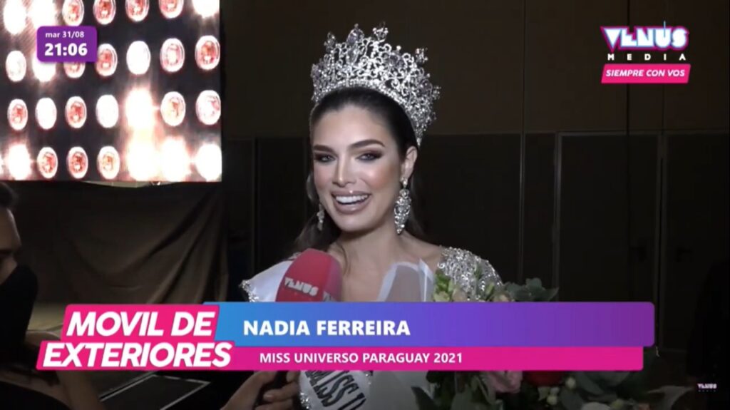 Nadia Ferreira fue coronada como la Miss Paraguay 2021 - Venus Media
