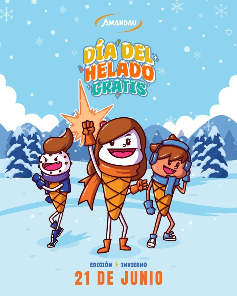 Llega el “Día Nacional del Helado Gratis” de Amandau, versión invierno ...